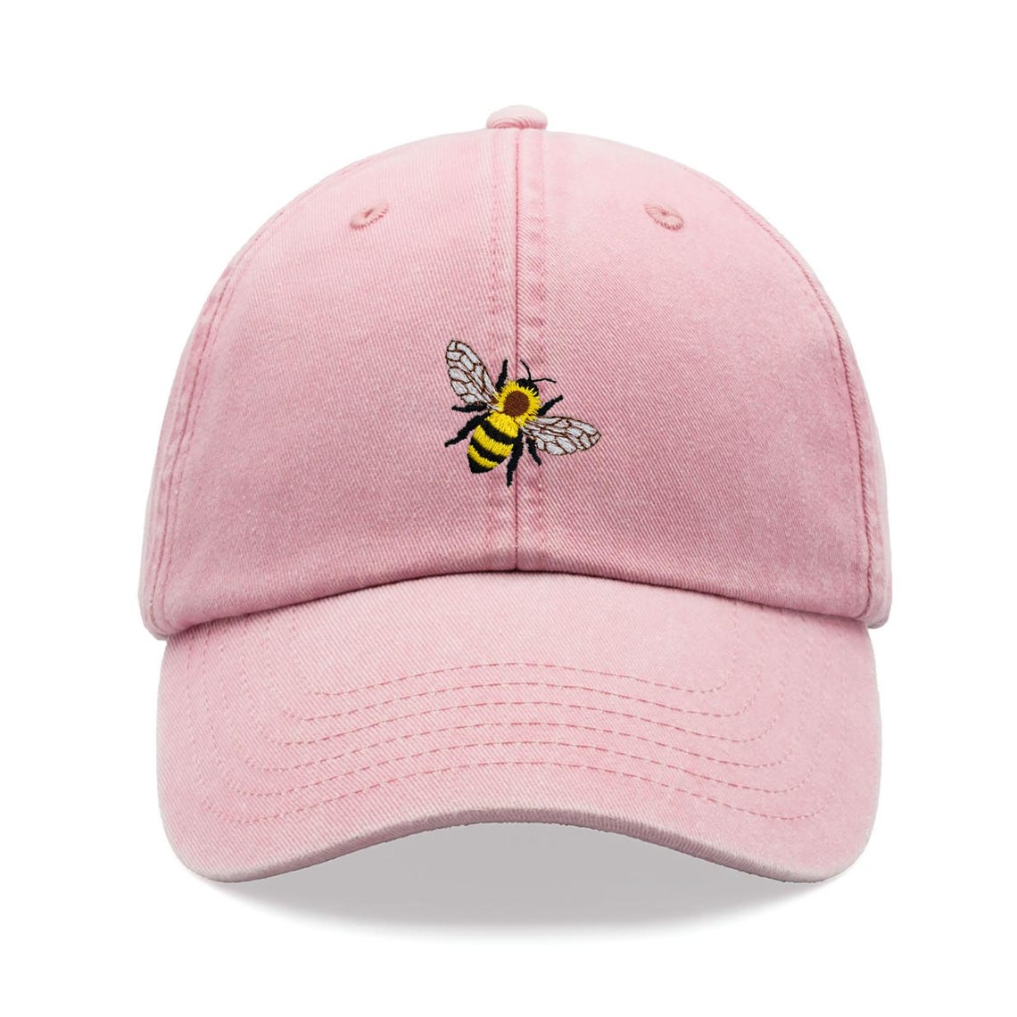 Honey Bee Baseball Cap Vintage Washed Cotton Unisex Dad Hat Adjustable ...