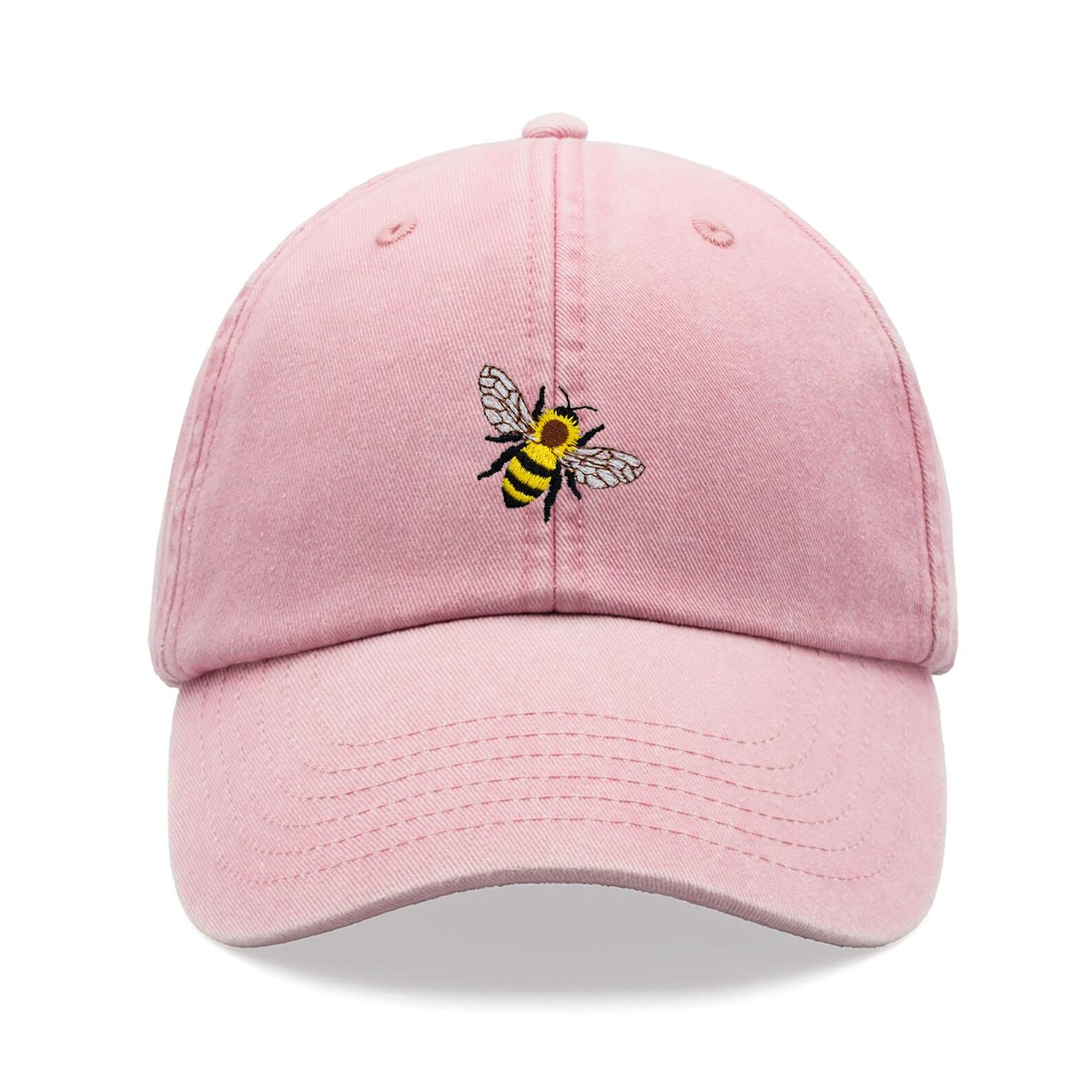 Honey Bee Baseball Cap Vintage Washed Cotton Unisex Dad Hat Adjustable ...