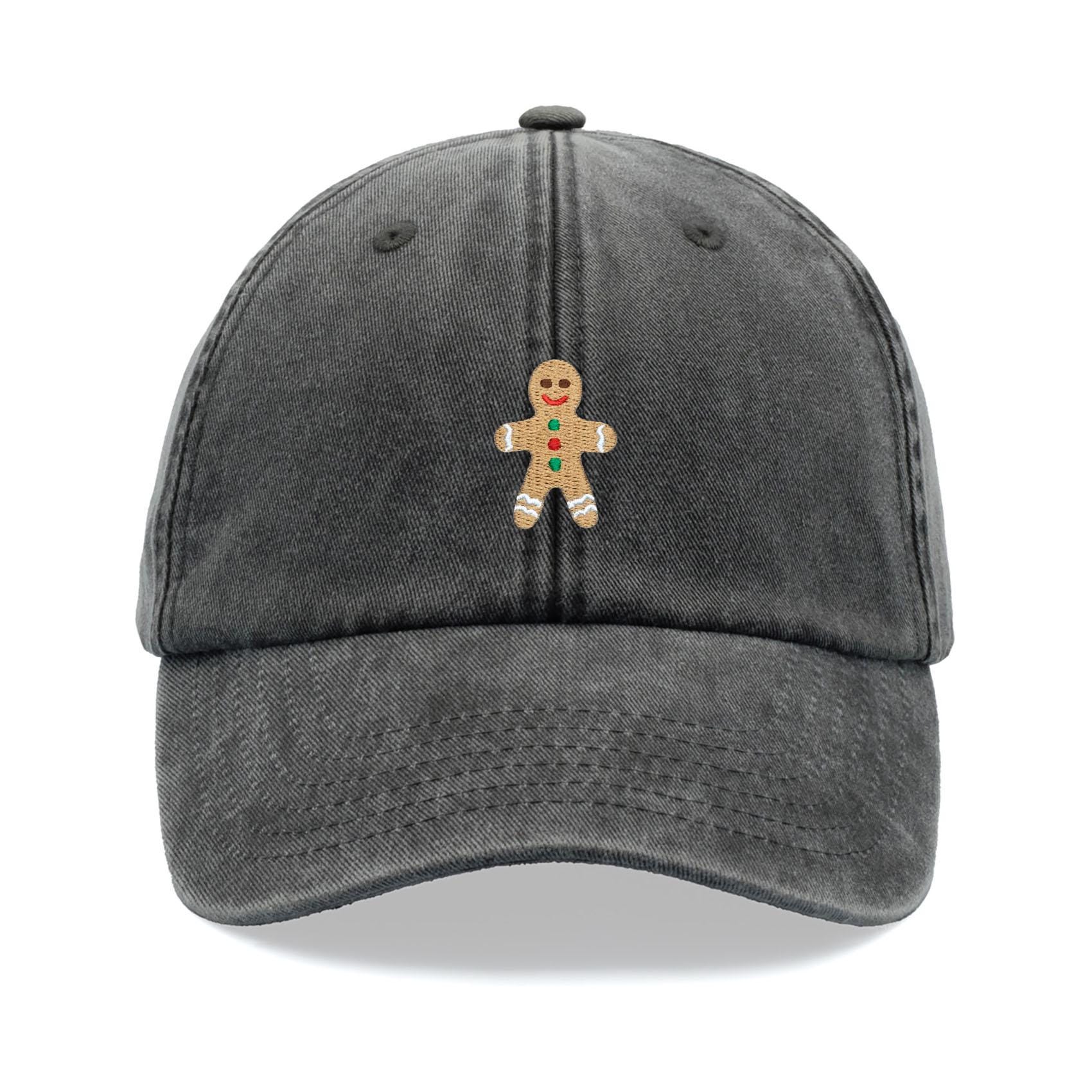 Gingerbread Man Baseball Cap Vintage Washed Unisex Dad Hat Low Profile ...