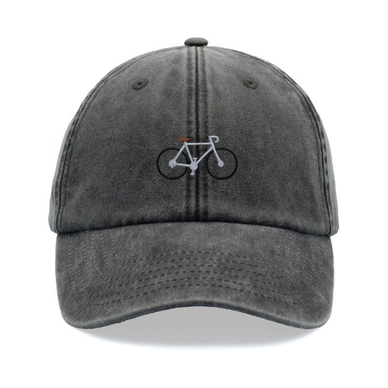 Bicycle Road Bike Baseball Cap Vintage Washed Unisex Dad Hat Low ...