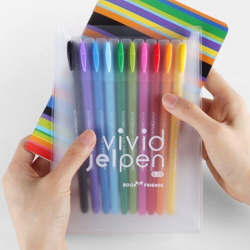 0.38mm Vivid Pen 10 Color and Notebook Set 10 Pens - Etsy