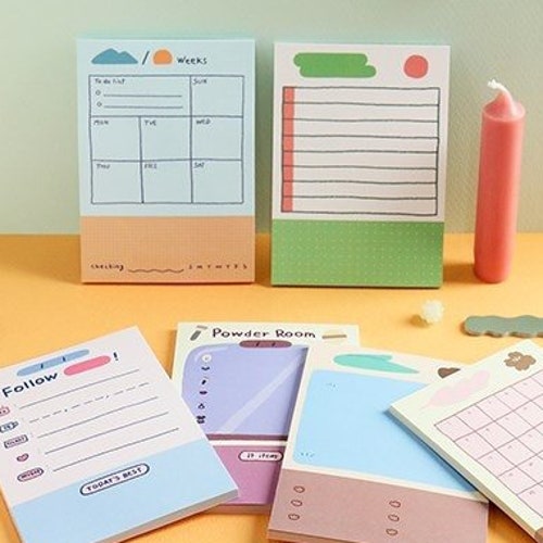 Checklist Notepad blue / to Do List / Shopping List / - Etsy