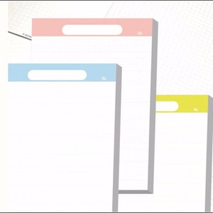 B5 Grid Notepads aqua Coral-red Lime / Simple Notepad / - Etsy