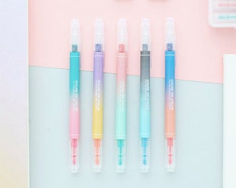 5pcs Twin Deco Pens Set Ver.4 10 Colors / Highlighter / | Etsy