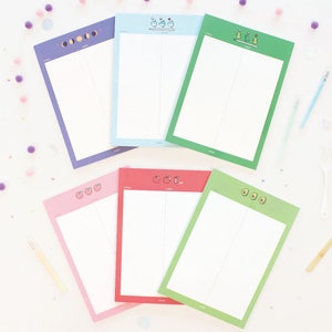 B5 Grid Notepads 6types / Simple Notepad / Big Memo Pad / Sticky Notes ...