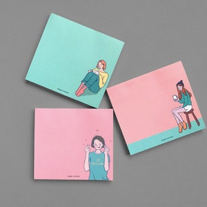 Colorful Notepad / Girls Notepads / Finger Heart / Memo Pad ...