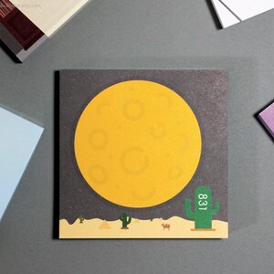 Night Desert Moon Notepads / Cactus Notepad / Writing Paper - Etsy