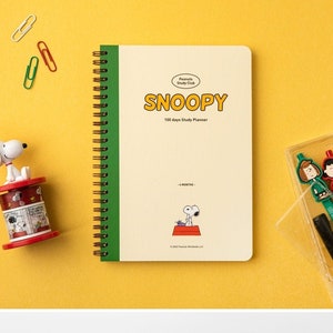 SNOOPY Study Planner 4colors / PEANUTS Undated Daily Planner | Etsy