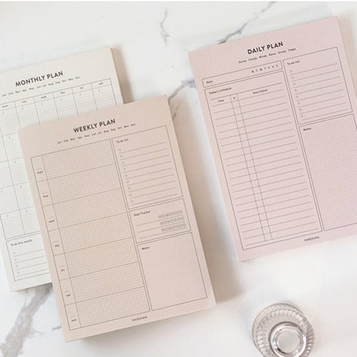 Daily Planner Notepad Personalized Notepad Organization to | Etsy