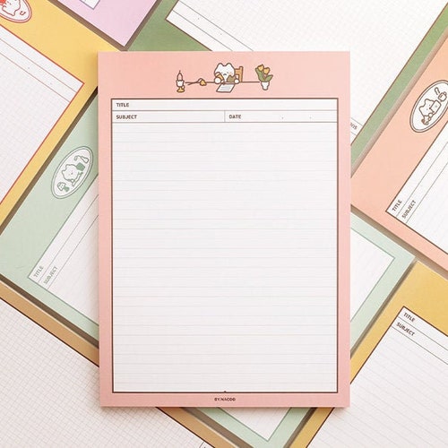 B5 Grid Notepads 8types / Simple Notepad / Big Memo Pad / | Etsy