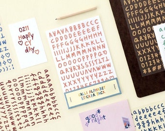 Calligraphy Letter Stickers - Etsy