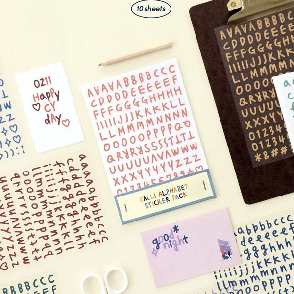 Letter Stickers - Etsy