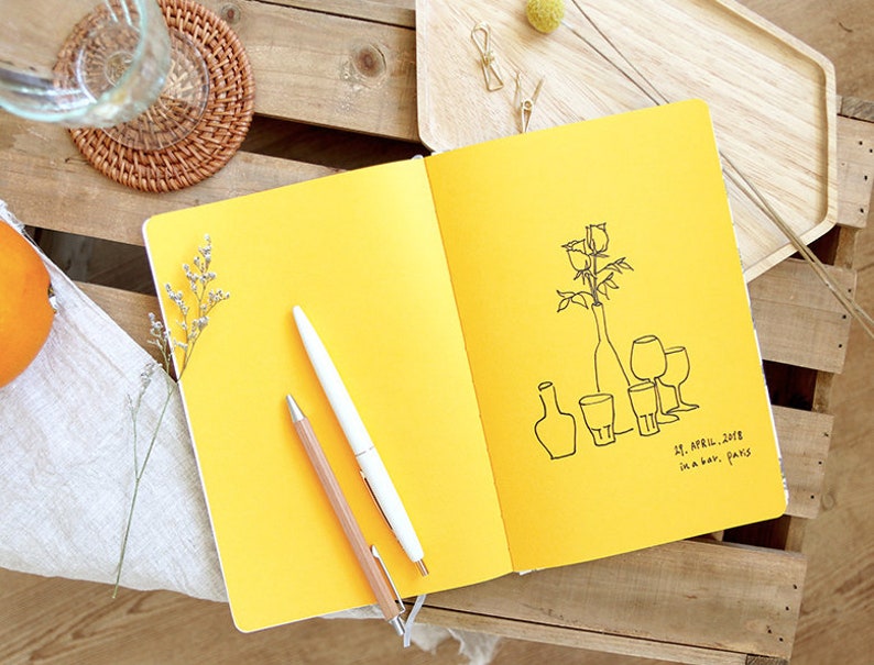 Hardcover Flower Lined Notebook / Flowery Notebook / Floral | Etsy