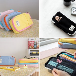 Cotton Pencil Case 4colors/ Pen Case / Pencil Pouch / Pen - Etsy