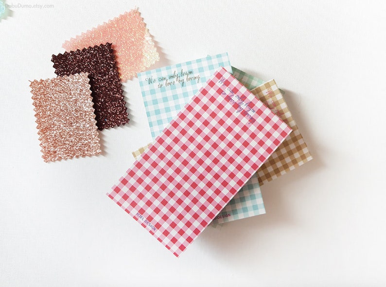 Check Memo Pad 8colors / Notepad / Writing Paper Memo Pad / - Etsy