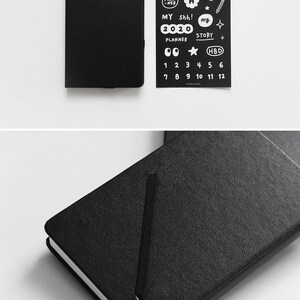 Black Weekly Planner / Undated Planner / Monthly Planner / Weekly Diary ...