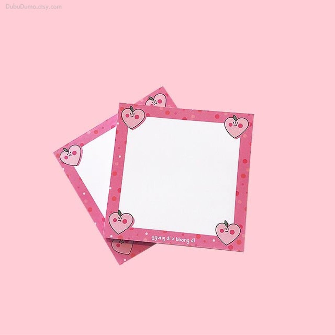 Peach Notepad / 100sheets / Pink Notepads / Memo Pad / - Etsy