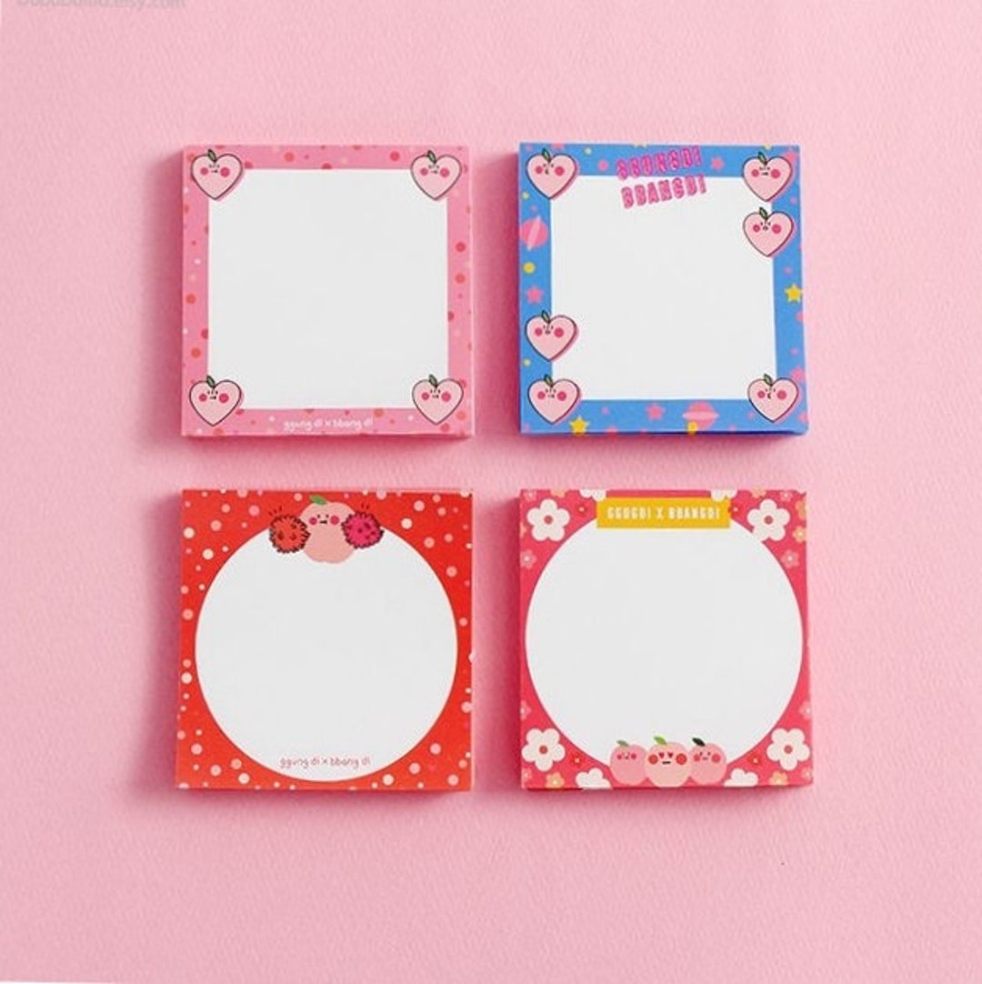 Peach Notepad / 100sheets / Pink Notepads / Memo Pad / Stationery ...