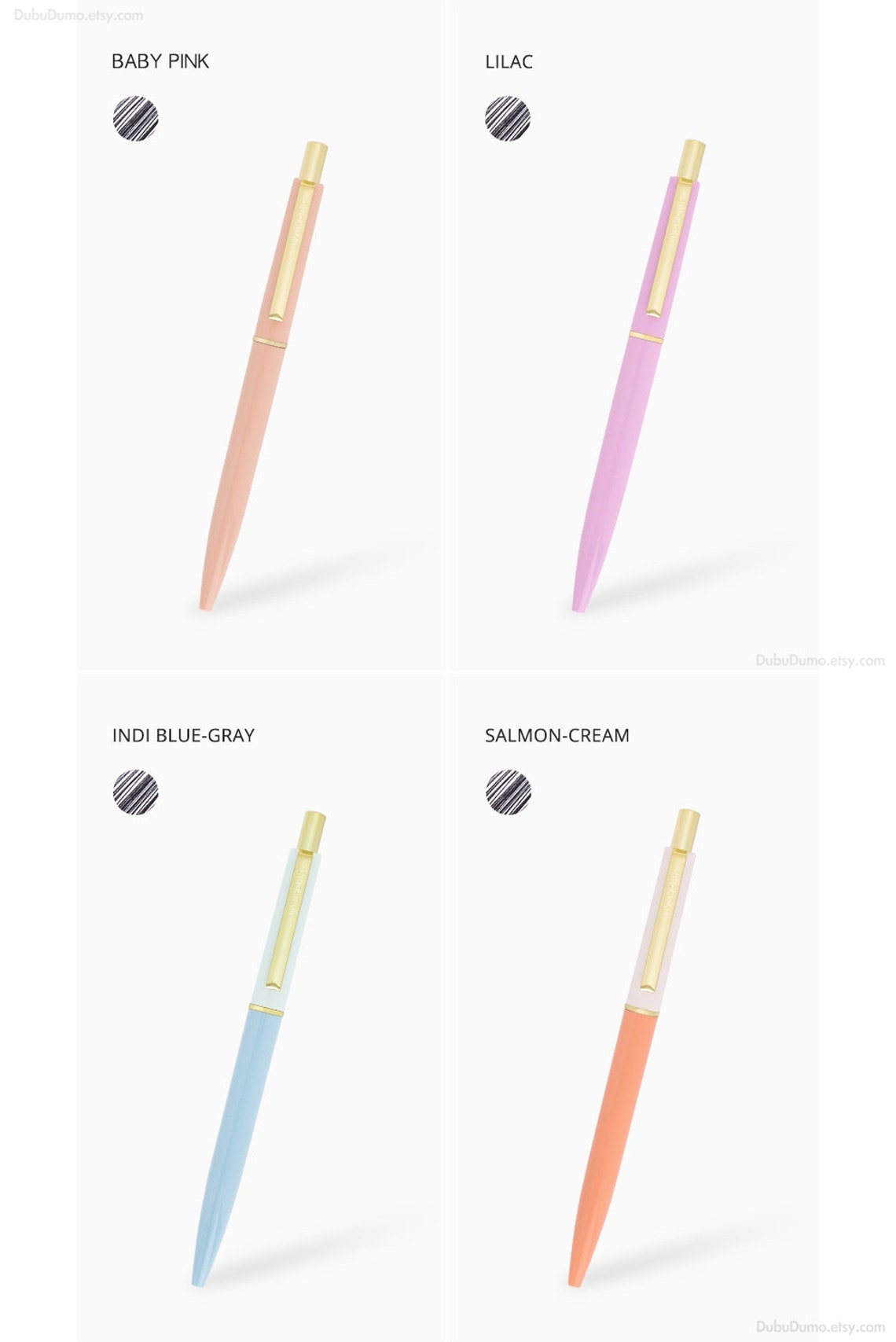 0.5mm Black Ink Ballpoint Pen 10 Colors / Colorful Pens / - Etsy