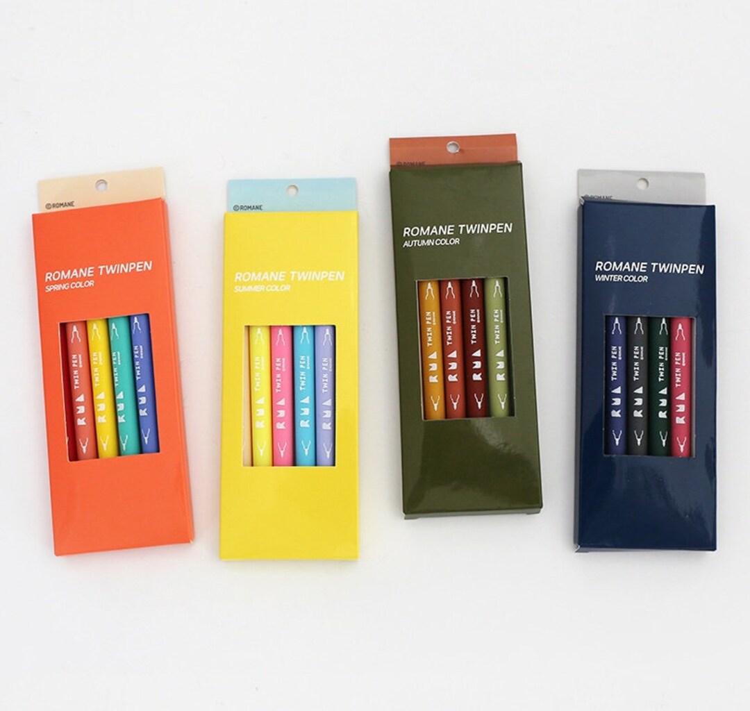 6pcs Twin Deco Pens Set 4types / Highlighter / Diary Pens Set ...