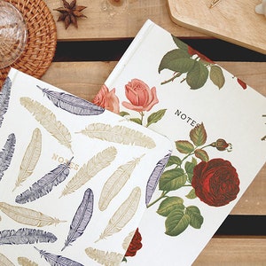 Hardcover Flower Lined Notebook / Flowery Notebook / Floral Notebook ...