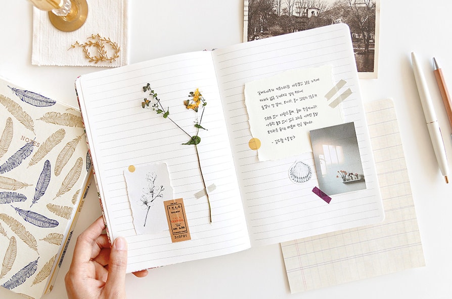 Hardcover Flower Lined Notebook / Flowery Notebook / Floral | Etsy