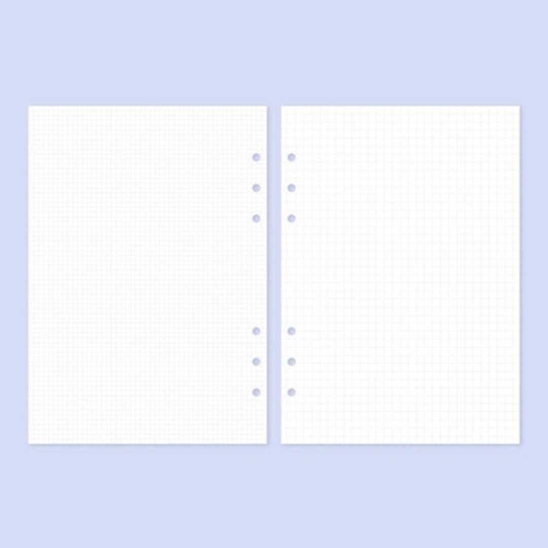 A5 6ring Refill_grid 2types / Squared Manuscript Paper / Diary ...