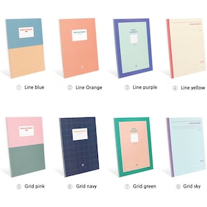 B5 Notebook 8types / Lined Notebook Grid Notebook Cornell - Etsy