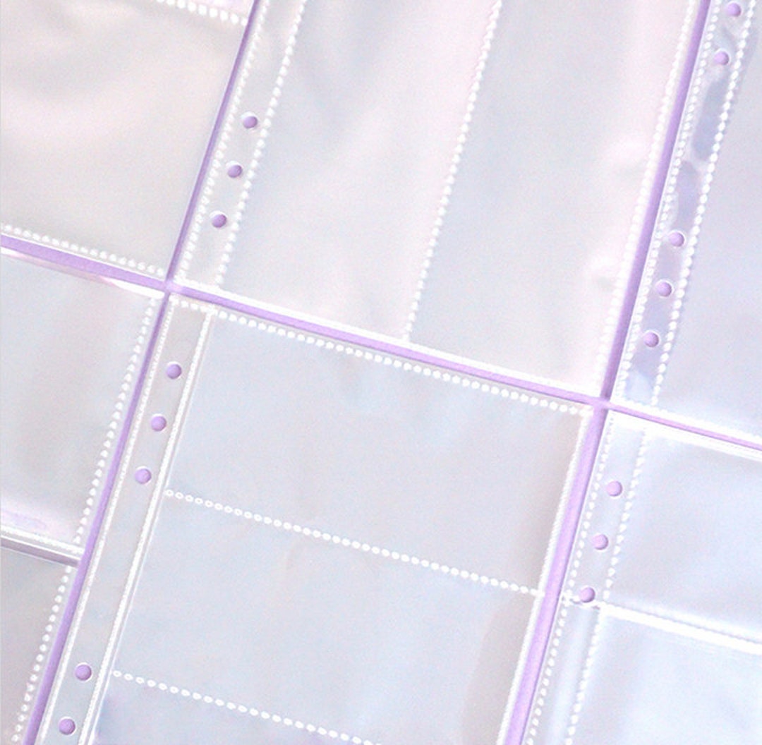 A5 Pockets Inserts _ Double-sided / 6 Ring Refill / Photo Pocket Pouch ...