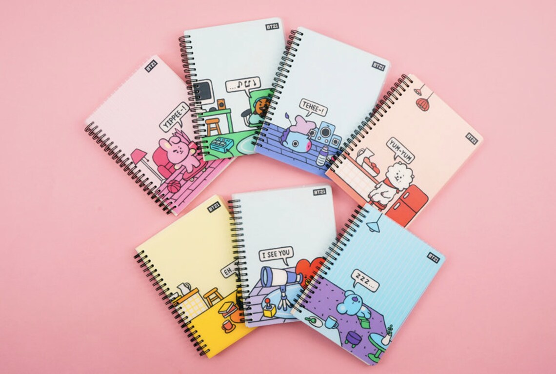 BT21 Lined Notebook / Lined Journal Notebook / Bullet Journal | Etsy