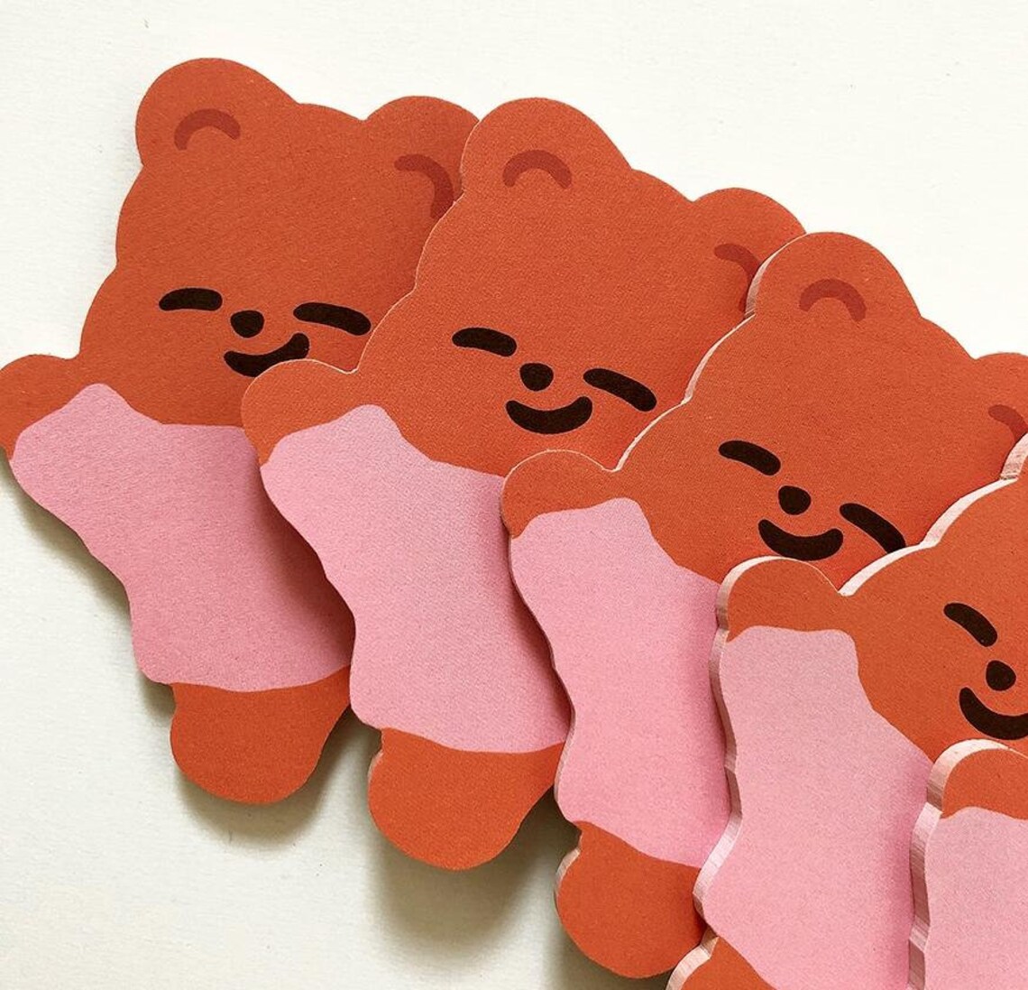 Hug Bear Sticky Notes PINK / Colorful Notepads / Memo Pad / - Etsy