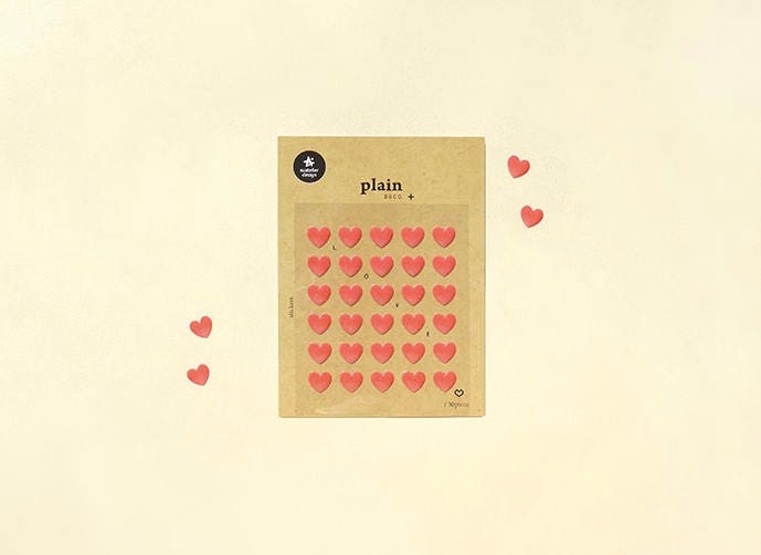 Planner Stickers Pink Heart / Epoxy Sticker / Stationery / | Etsy