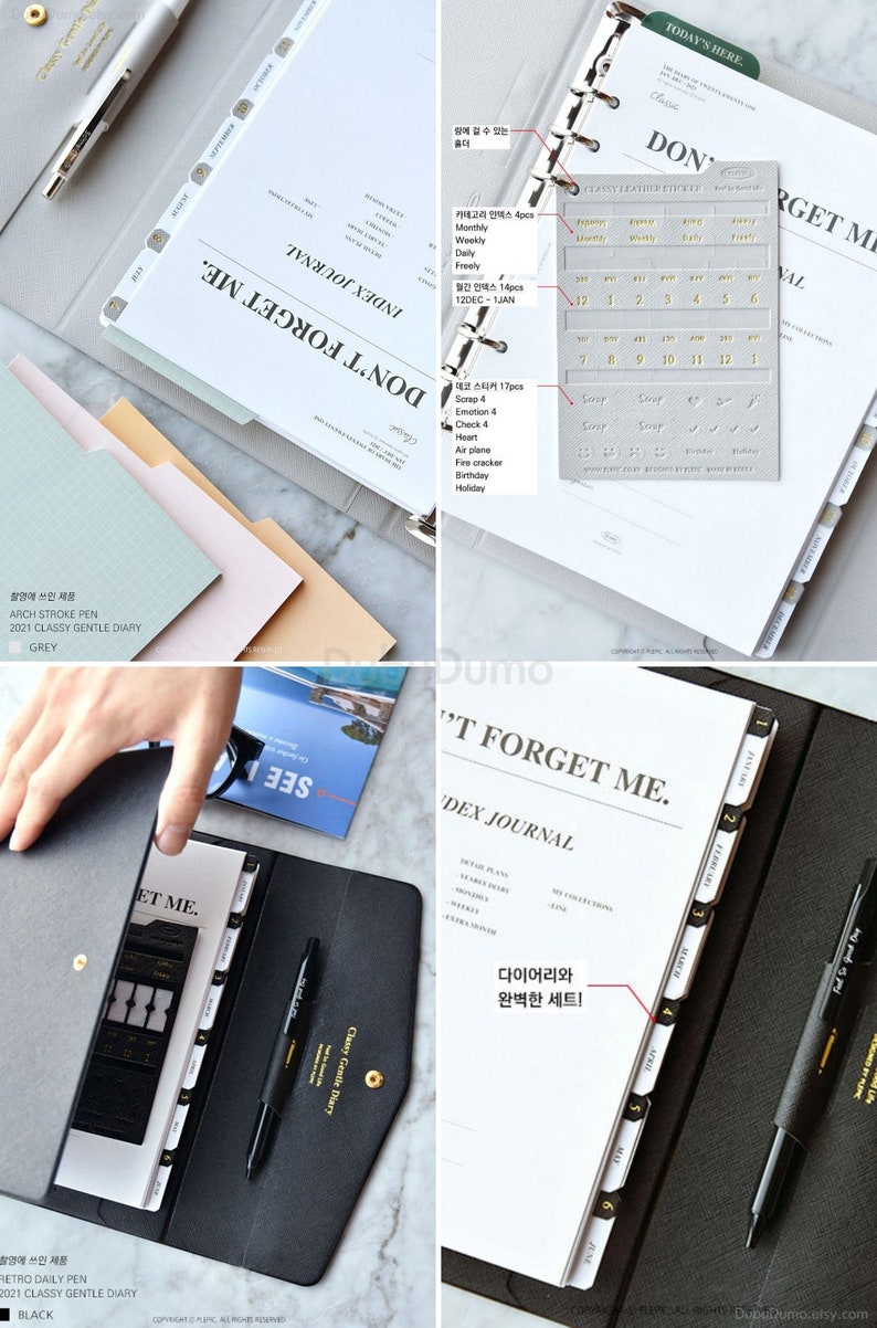 Leather Index Stickers 10colors / Tabs Stickers / Planner - Etsy