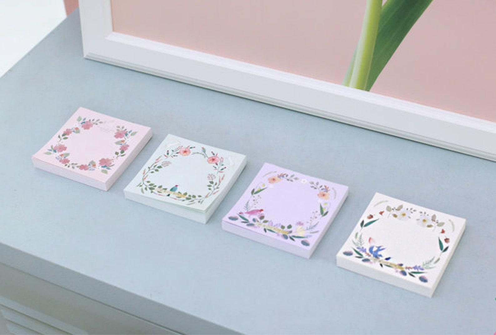 Flowery Notepad / Floral Notepads / Flower Memo Pad / | Etsy