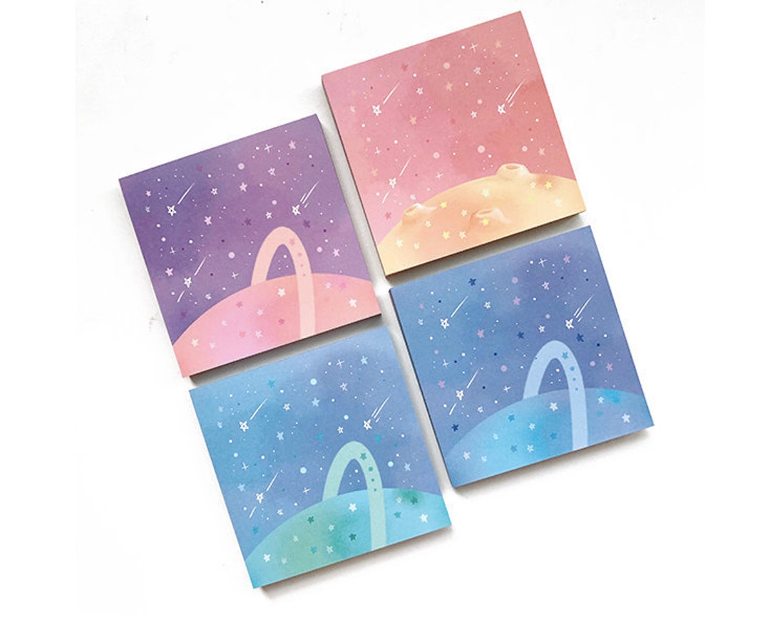 PLANET Notepads / Colorful Universe Notepad / Writing Paper - Etsy
