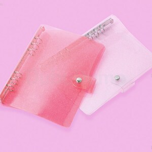 A5 Glitter Binder 2colors / Rose Gold 6 Ring Binder / Pink Binder / A5 ...