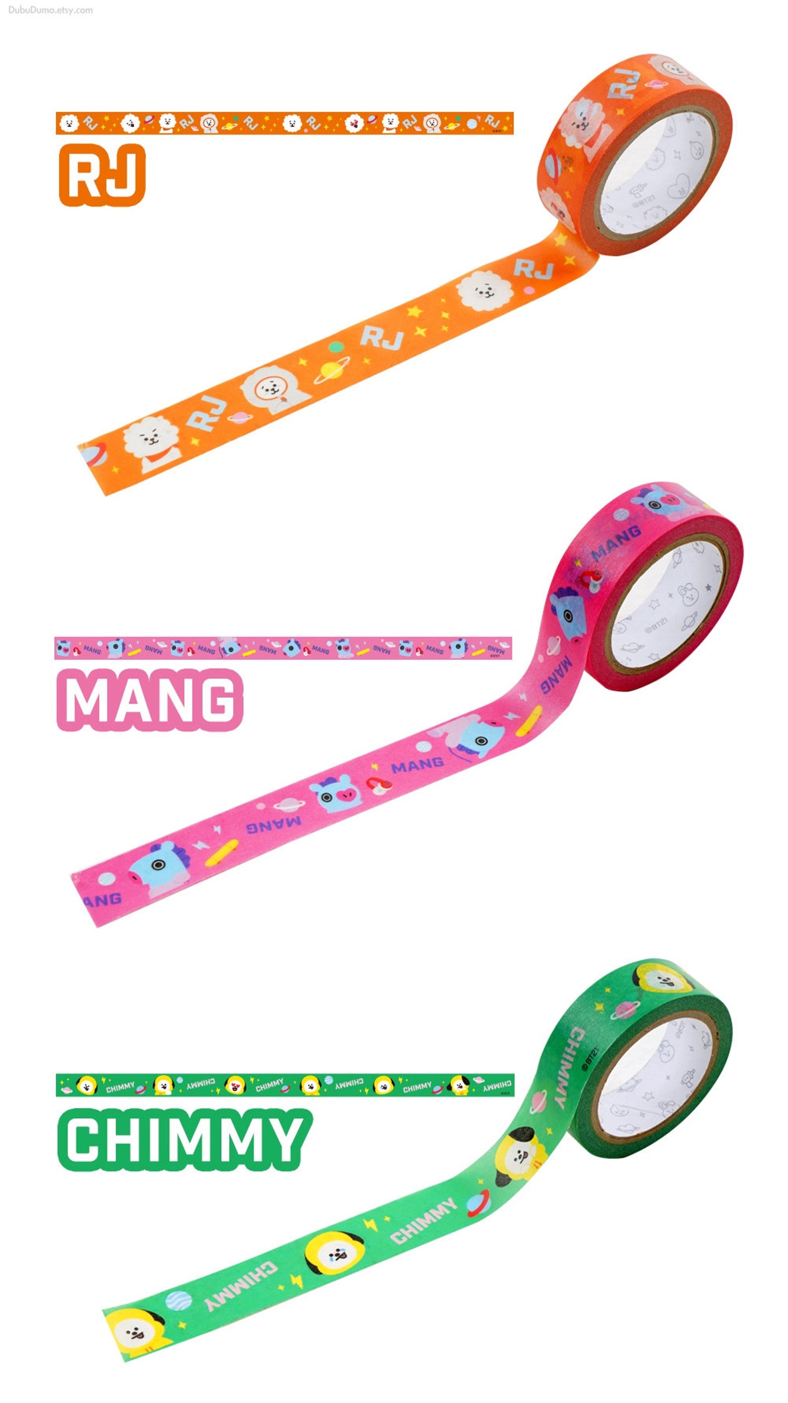 BT21 Washi Tape / BTS Masking Tape / Scrapbooking / Decoration - Etsy