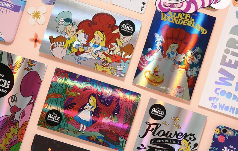 Disney ALICE in WONDERLAND Hologram Postcards Ver.1 4 Types - Etsy