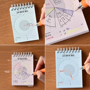 A7 Monthly & 24hours Time Table Notebook / Lined Journal - Etsy