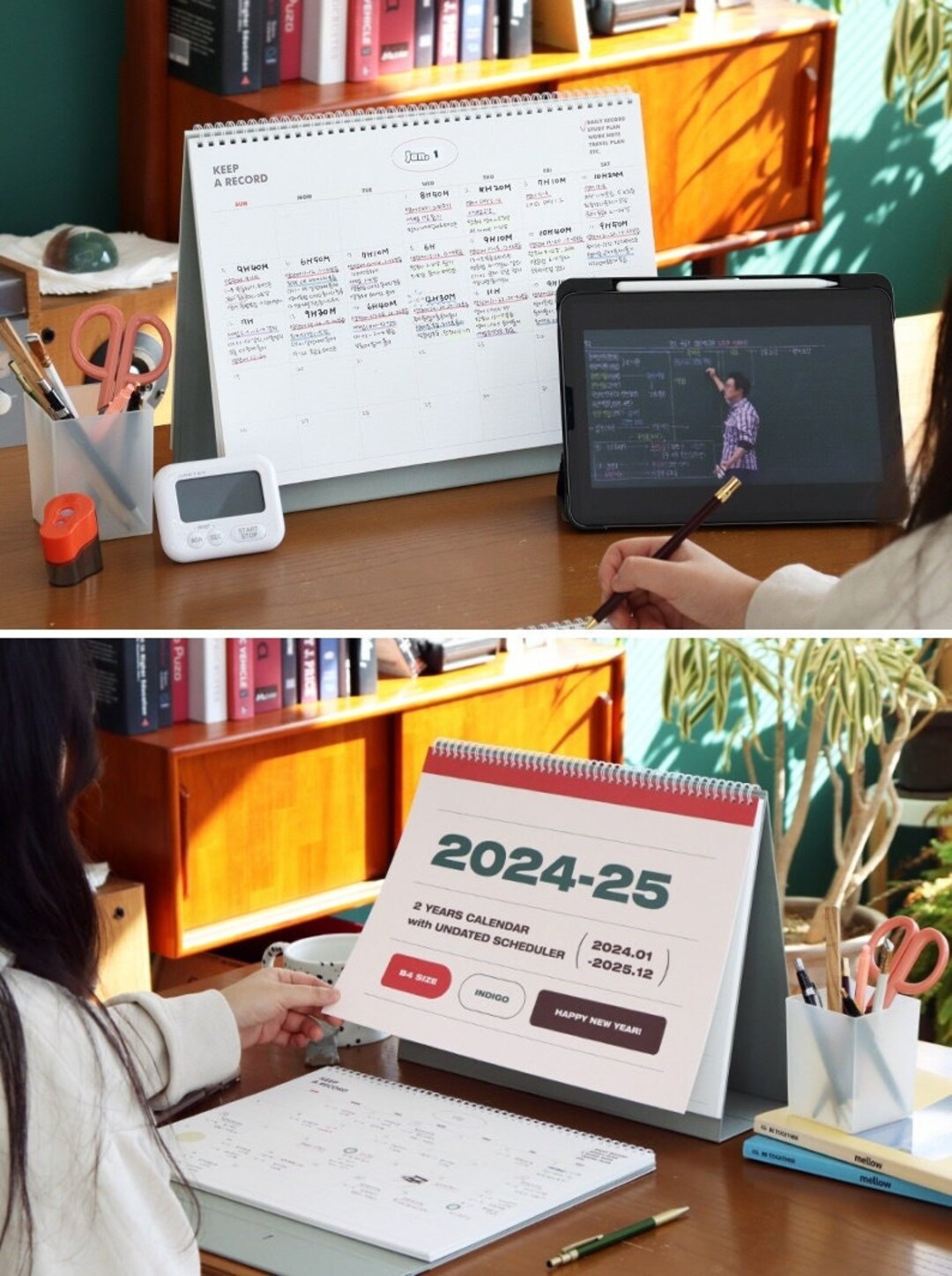 20242025 Undated Desk Calendar / B4 Desk Planner / 2 Years Calendar ...