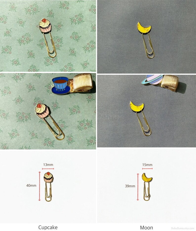Clip Bookmark 8types / Metal Planner Bookmark / Journal - Etsy