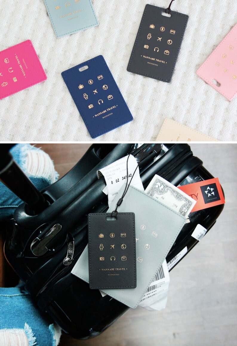 Luggage Tag 12colors / Backpack Tag / Bag Tag / Suitcase Tag | Etsy