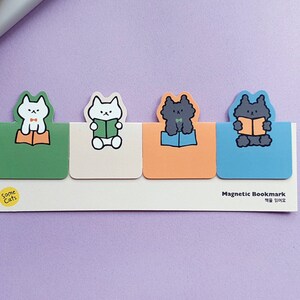 Kitty Magnetic Bookmark_reading / Cat Bookmarks / Planner Bookmark ...