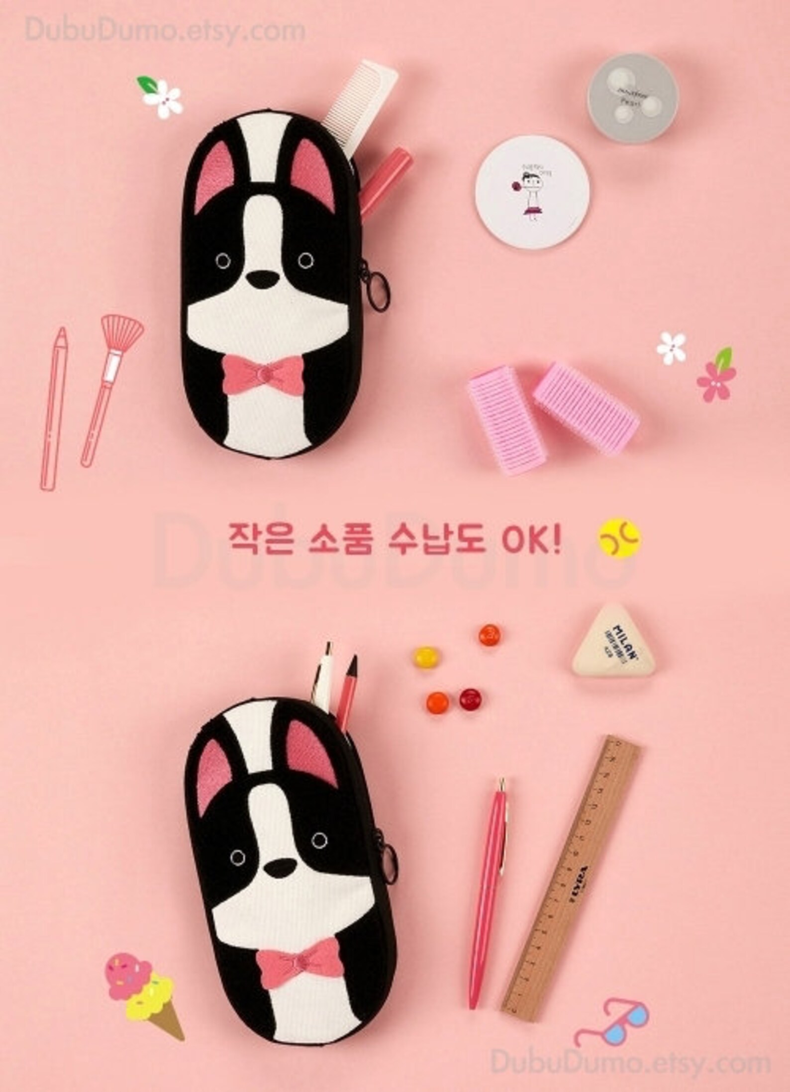 Cotton Pencil Case 4types / Canvas Pen Case / Pencil Pouch / - Etsy