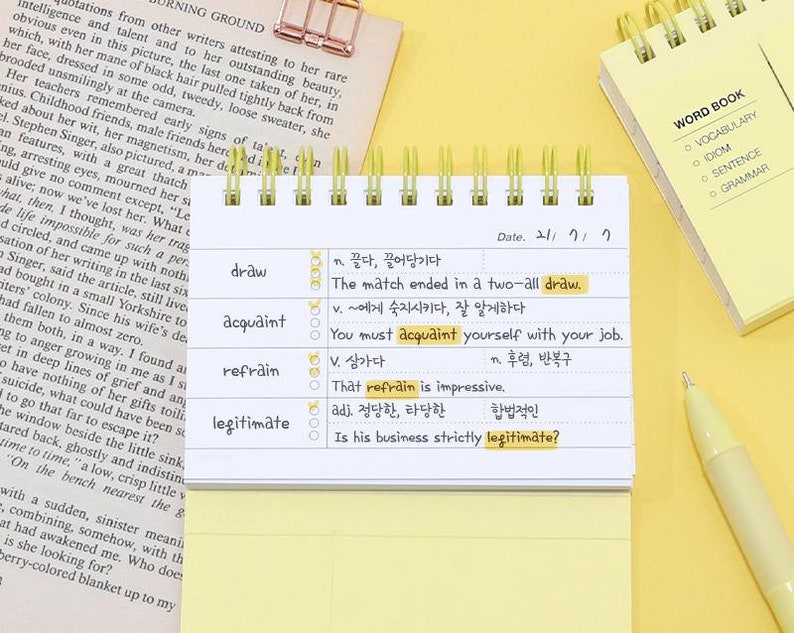 Word Book / Vocabulary Notebook / Lined Journal Notebook / - Etsy