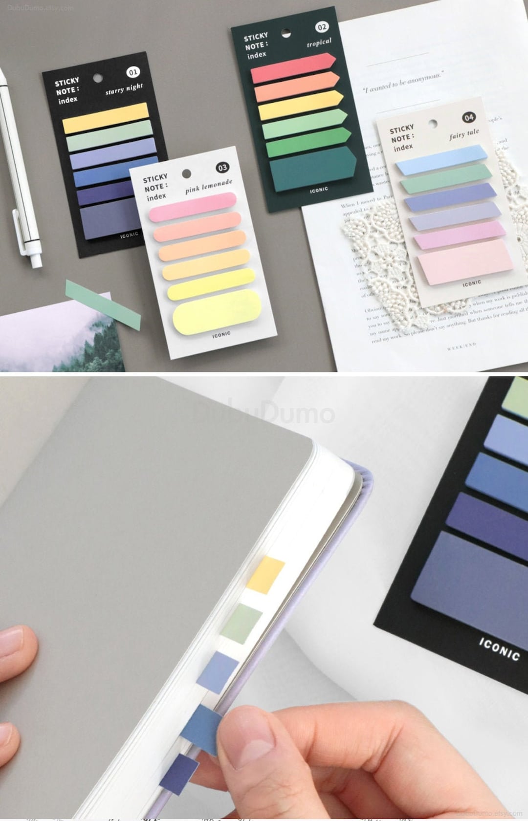 Index Sticky Notes 4types / Bookmark / Notepads / Memo Pad / - Etsy
