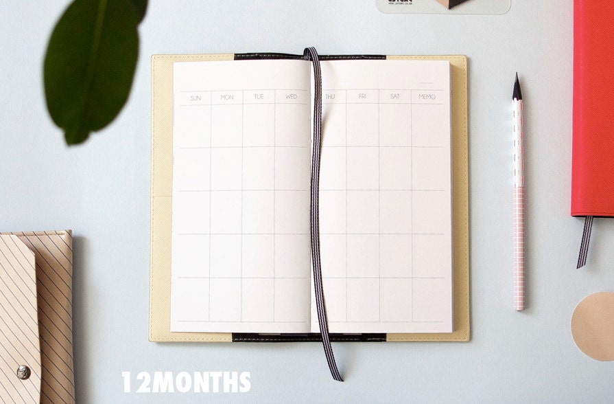 Monthly Planner / Academic Planner / Undated Planner / Lined | Etsy