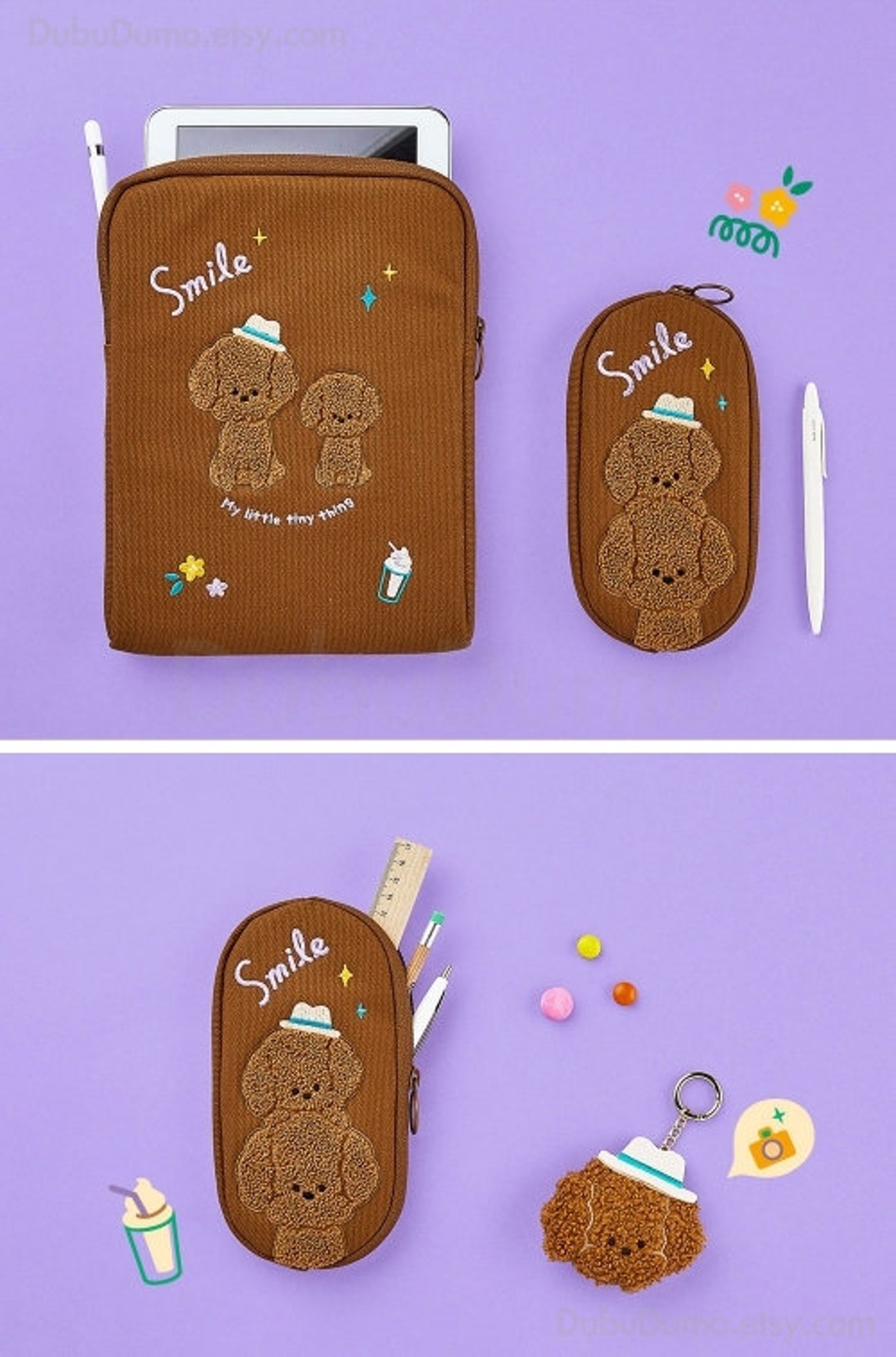 Cotton Pencil Case 4types / Canvas Pen Case / Pencil Pouch / - Etsy