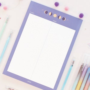 B5 Grid Notepads 6types / Simple Notepad / Big Memo Pad / Sticky Notes ...