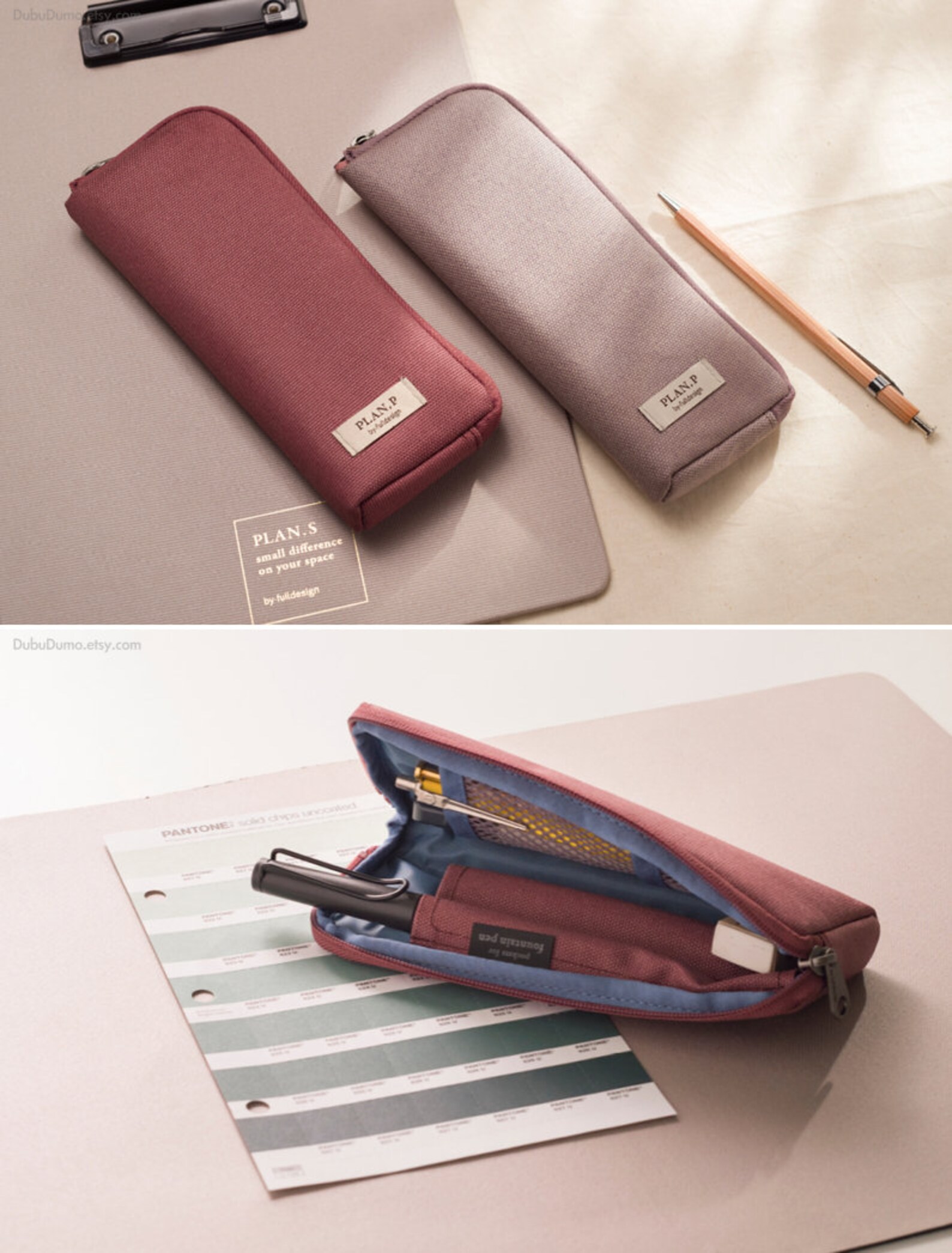 Cotton Pencil Case 6colors/ Pen Case / Pencil Pouch / Pen | Etsy